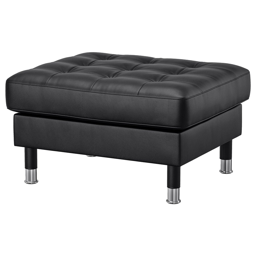 LANDSKRONA footstool, Grann/Bomstad black/metal - IKEA