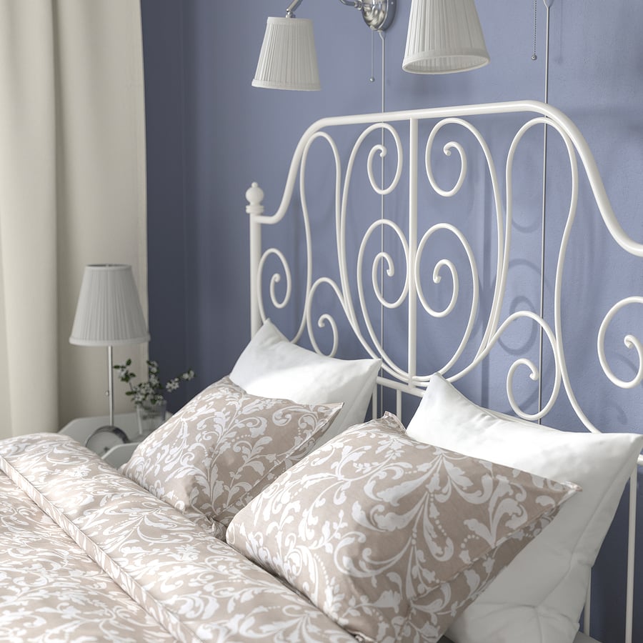 LEIRVIK bed frame, white, 140x200 cm - IKEA