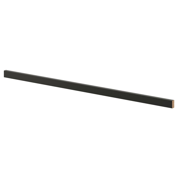 LERHYTTAN decorative plinth, black stained, 220 cm - IKEA
