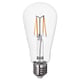 LUNNOM LED bulb E27 150 lumen, drop-shaped clear - IKEA
