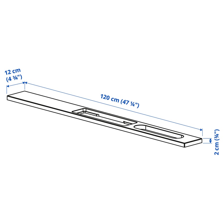 MITTZON plug-in module, black, 120x12 cm - IKEA