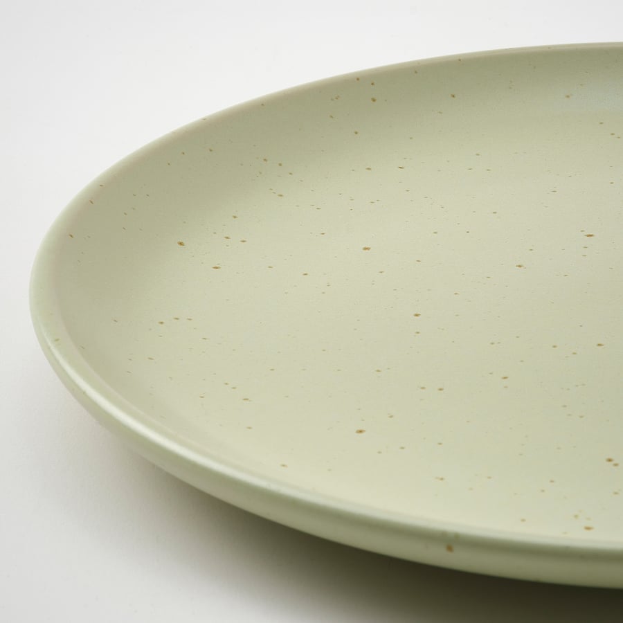 MOSSMAL side plate, dot pattern/light green, 18 cm - IKEA