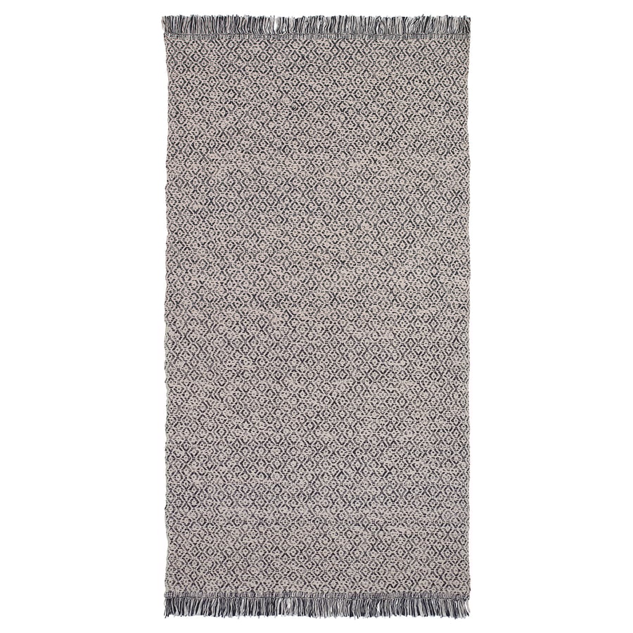 RÖRKÄR rug, flatwoven, black/natural, 80x150 cm - IKEA