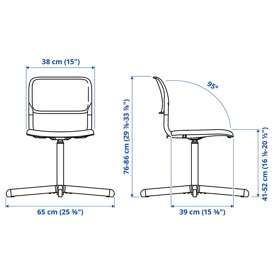 SMÄLLEN swivel chair, black - IKEA
