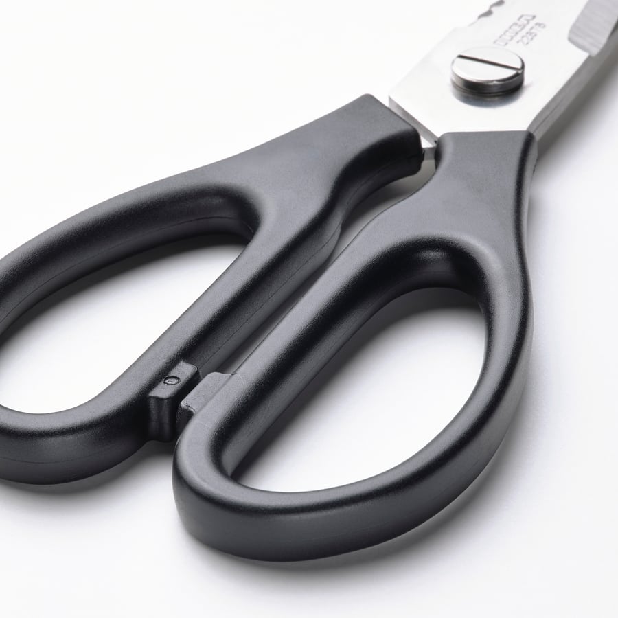 SVARTFISK kitchen scissors, stainless steel/black - IKEA