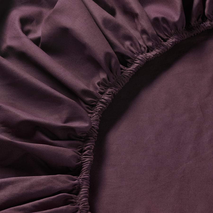 ULLVIDE fitted sheet, deep red, 80x200 cm - IKEA