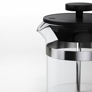 UPPHETTA coffee/tea maker, glass/stainless steel, 0.4 l - IKEA