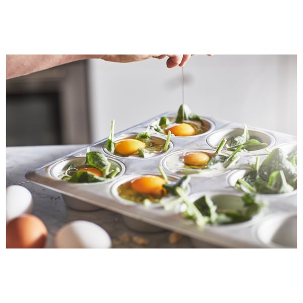VARDAGEN Muffin tin, silver-colour, 38x29 cm - IKEA