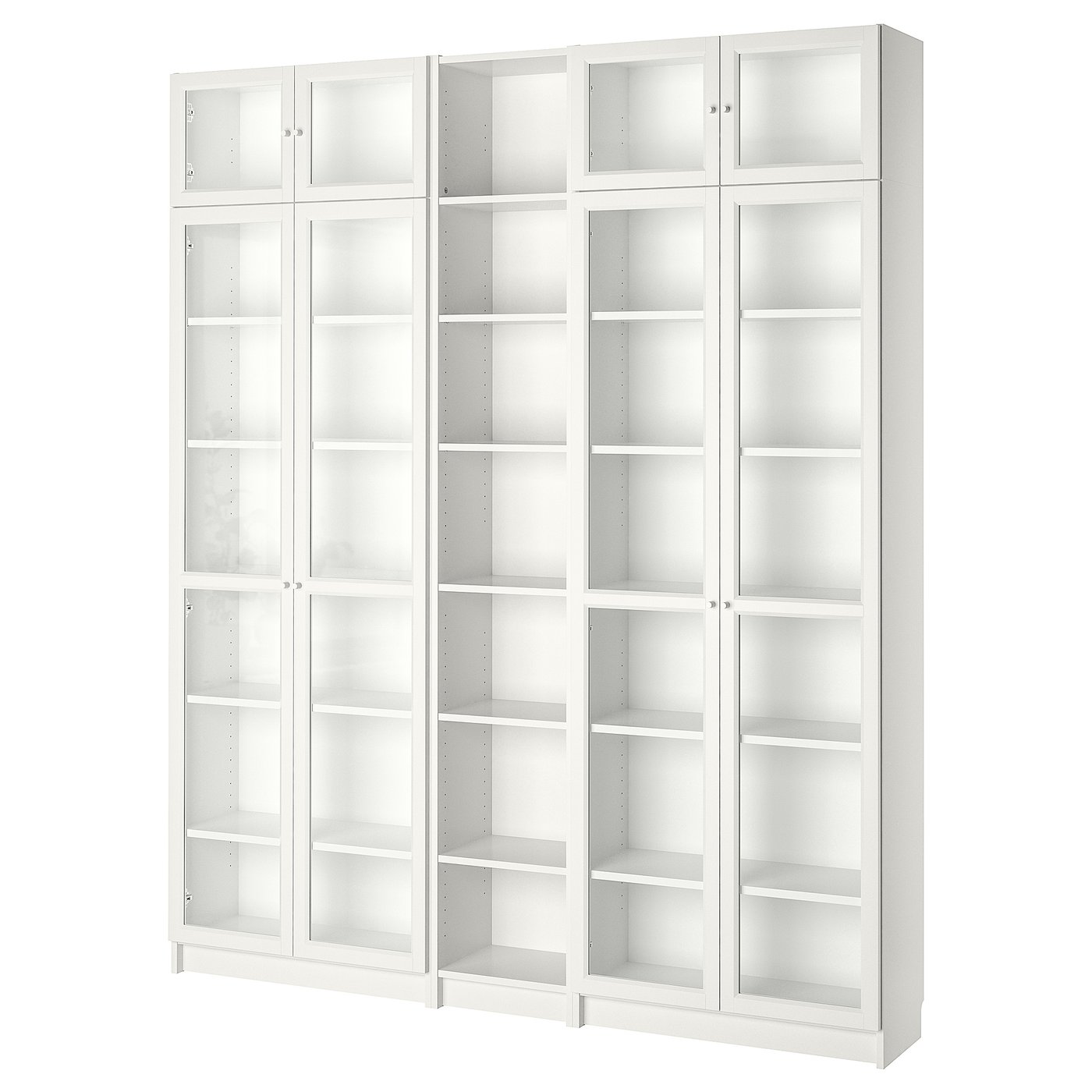 BILLY / OXBERG bookcase, white, 200x30x237 cm - IKEA Lithuania