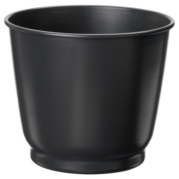 BROKTRAST plant pot, in/outdoor/dark grey, 9 cm - IKEA Lithuania