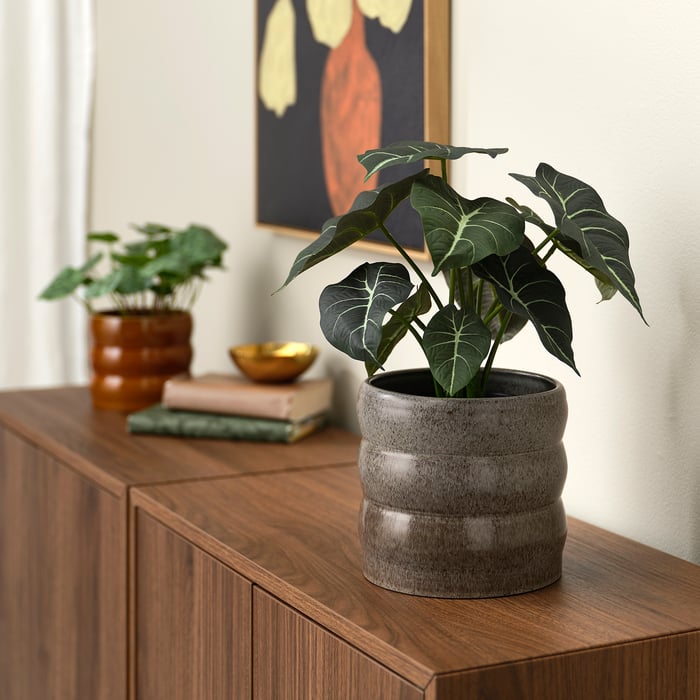 HASSELBUKETT plant pot, in/outdoor/grey, 15 cm - IKEA Lithuania