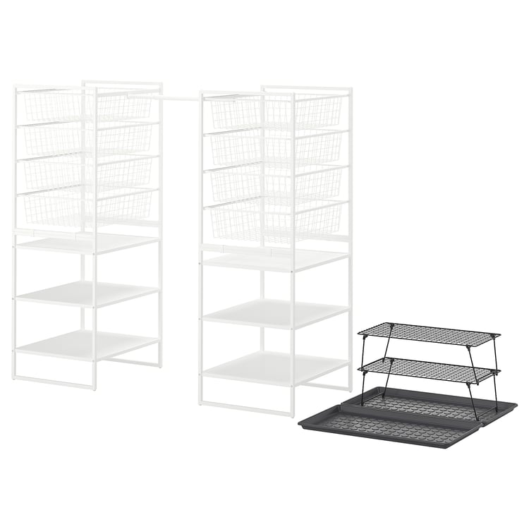 JONAXEL / GREJIG hallway furniture, set of 5, white/grey - IKEA Lithuania