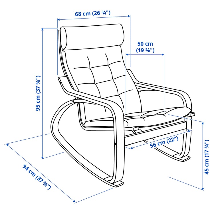 POÄNG rocking-chair, walnut effect/Gunnared light green - IKEA Lithuania