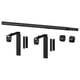 RÄCKA curtain rod combination, with wall/ceiling brackets/with finials ...
