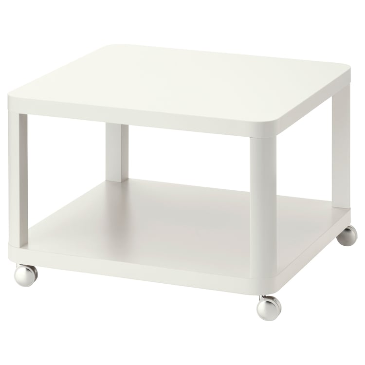 TINGBY side table on castors, white, 64x64 cm - IKEA Lithuania