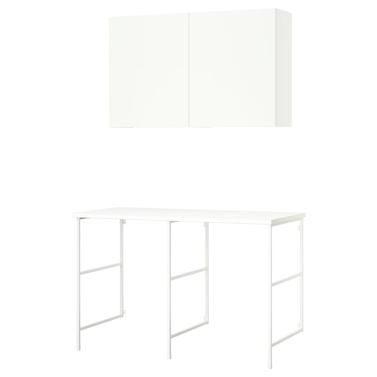 ENHET daiktų laikymo derinys, balta, 139x63.5x90.5 cm - IKEA Lietuva