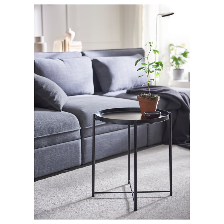 GLADOM tray table, black, 45x53 cm - IKEA Latvia
