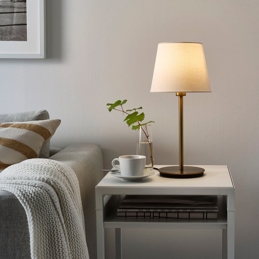 SKAFTET table lamp base, brass-colour, 30 cm - IKEA Latvia