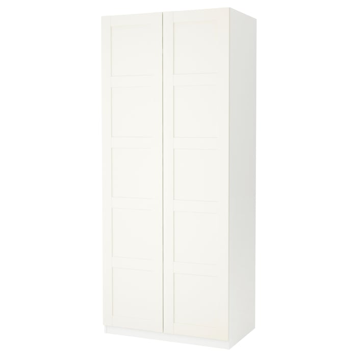 PAX / BERGSBO skapis, baltā krāsā/baltā krāsā, 100x60x236 cm - IKEA Latvija