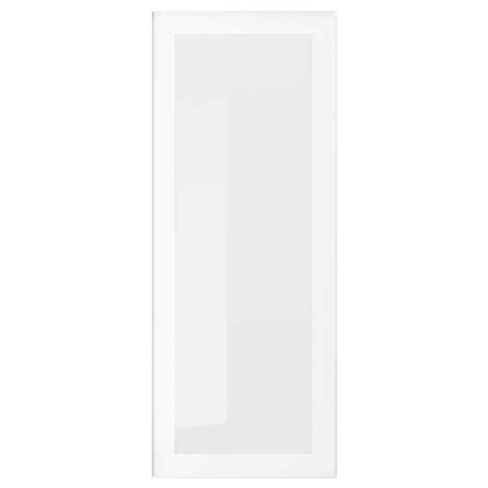 HEJSTA glass door, white/clear glass, 40x100 cm - IKEA