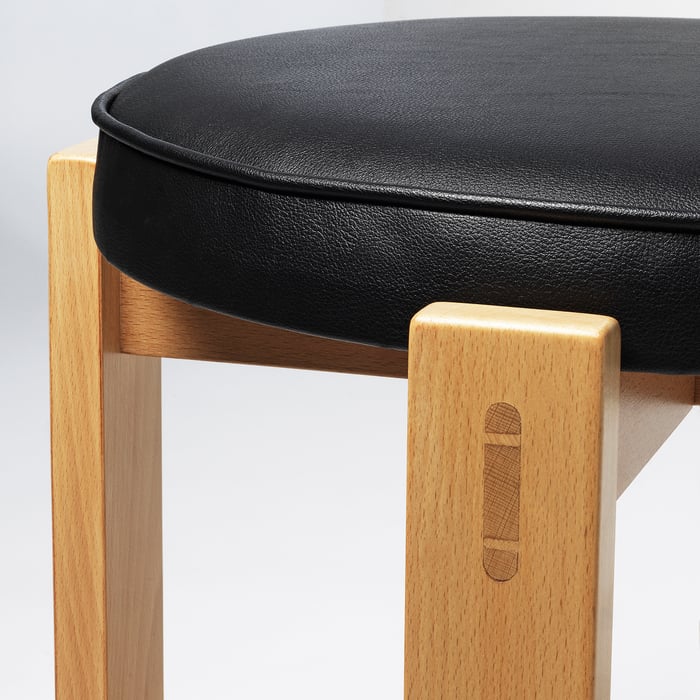 HOLMSJÖ stool, beech/Jonsbyn black - IKEA