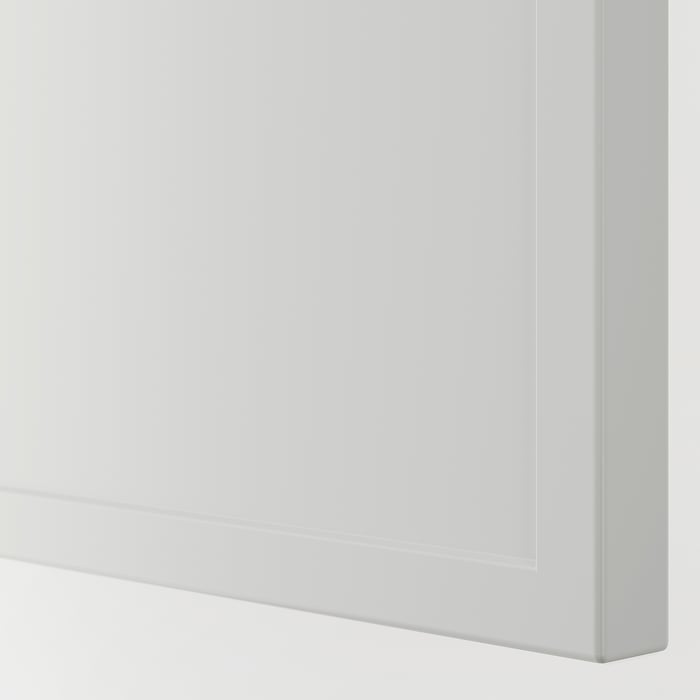 METOD wall cb f extr hood w shlf/door, white/Aspudden light grey, 80x80 ...