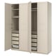 PAX / FLISBERGET wardrobe combination, grey-beige/light beige ...