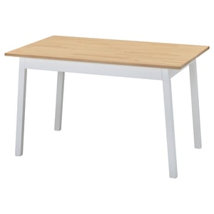PINNTORP Table, light brown stained/white stained, 125x75 cm - IKEA