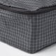RENSARE clothes bag, set of 3, check pattern/grey black - IKEA