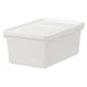 SOCKERBIT box with lid, white, 38x25x15 cm - IKEA