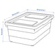 SOCKERBIT box with lid, white, 38x25x15 cm - IKEA