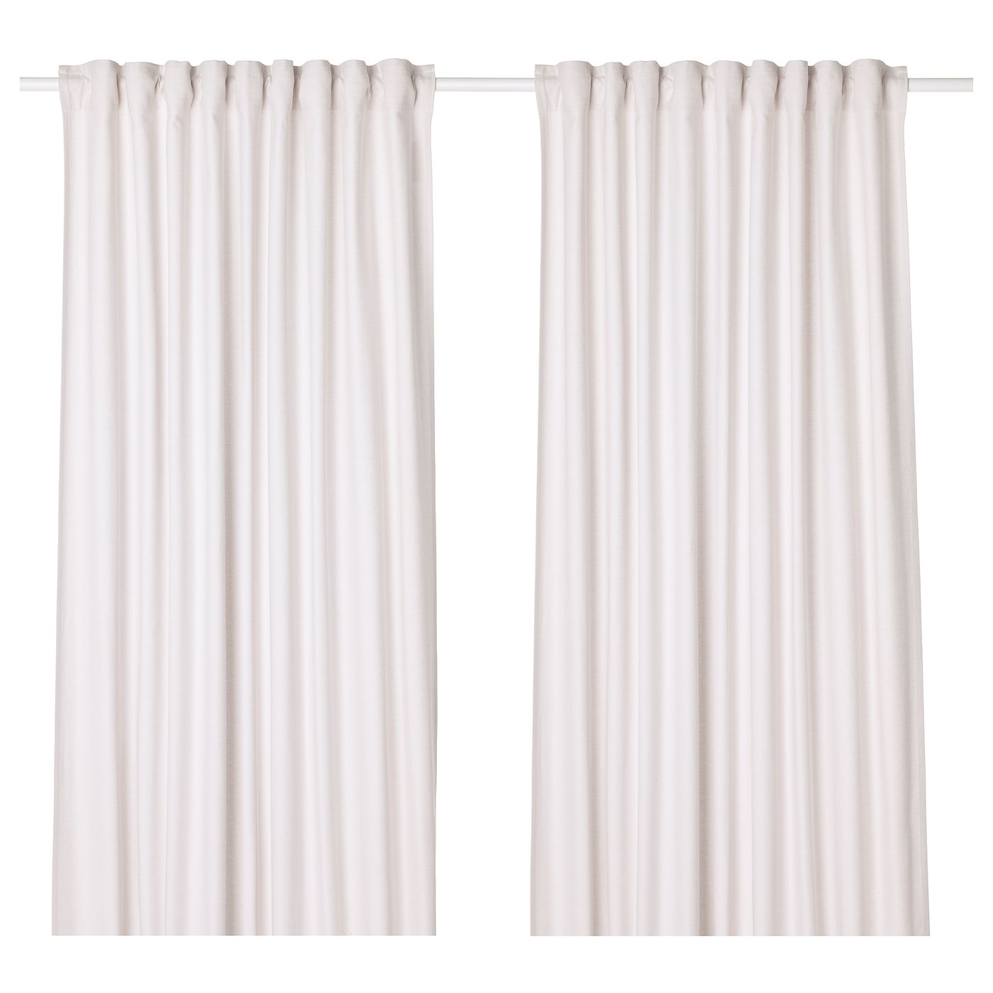 TIBAST curtains, 1 pair, beige/with heading tape, 145x300 cm - IKEA