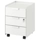 TROTTEN drawer unit w 3 drawers on castors, white - IKEA