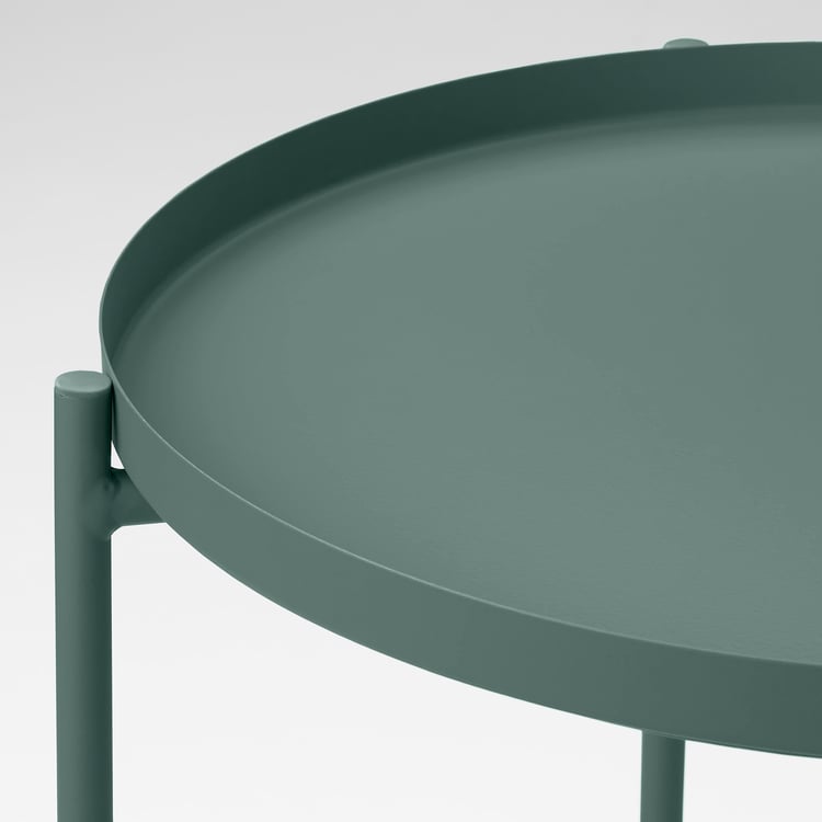 GLADOM table/plateau, gris-vert foncé, 45x53 cm - IKEA