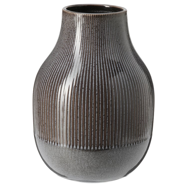 GRADVIS vase, gris foncé, 21 cm - IKEA