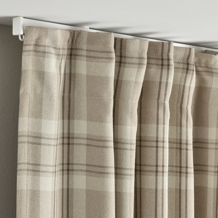 HÄGGVECKMAL rideaux assombrissants, 2 pièces, beige/ruflette, 145x300 ...