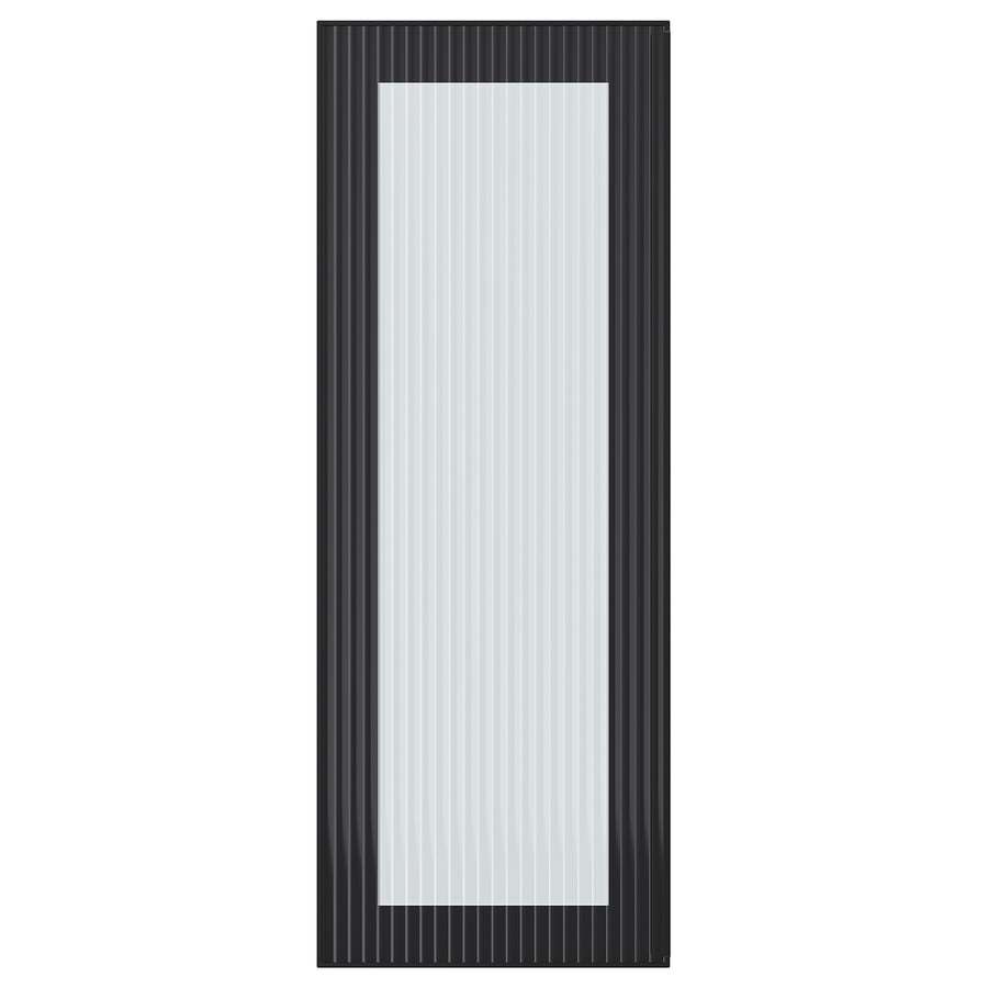 HEJSTA porte vitrée, anthracite/verre cannelé, 30x80 cm - IKEA