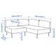 LILLEHEM canapé d'angle modulable, 2 places, Gunnared gris foncé/métal ...