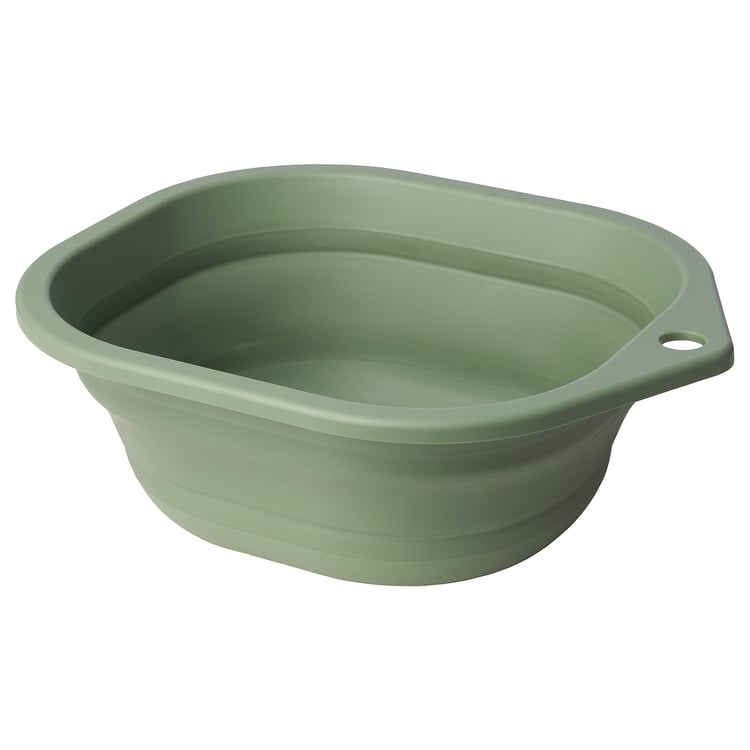 PEPPRIG baquet à vaisselle, pliable/vert, 10 l - IKEA