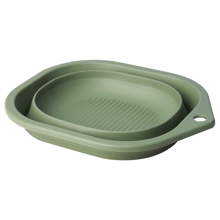 PEPPRIG baquet à vaisselle, pliable/vert, 10 l - IKEA