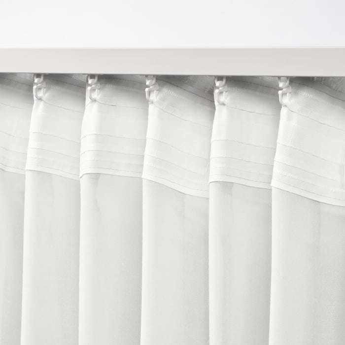 STENFRÖ rideau voilage, 1pc, blanc/ruflette, 300x300 cm - IKEA