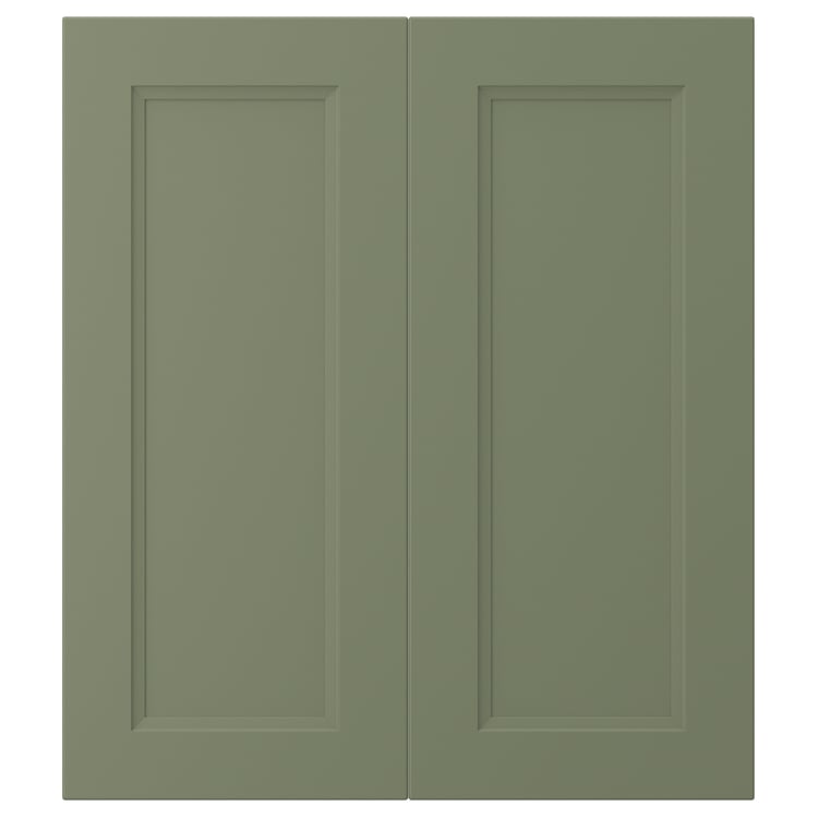 AXSTAD 2-p door f corner base cabinet set, grey-green, 33x76 cm - IKEA