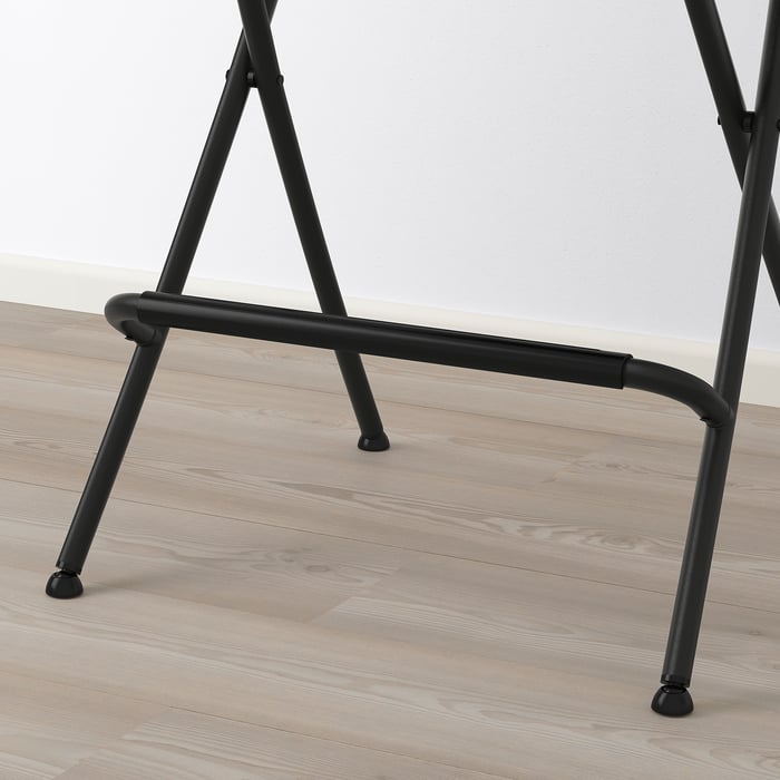 FRANKLIN bar stool with backrest, foldable, counter height black/black ...