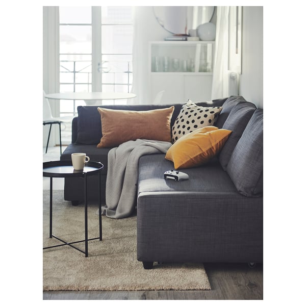 FRIHETEN / KLAGSHAMN Corner sofa-bed with storage, Skiftebo dark grey ...