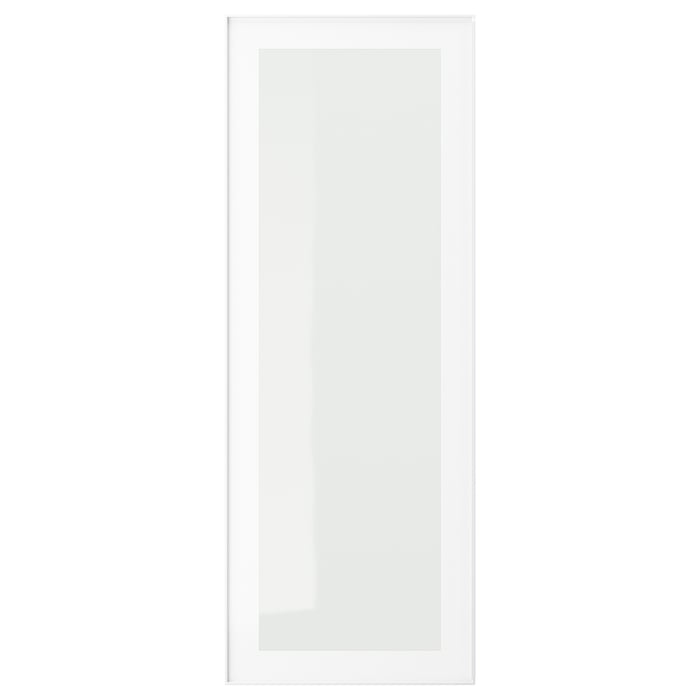 HEJSTA glass door, white/clear glass, 38x102 cm - IKEA