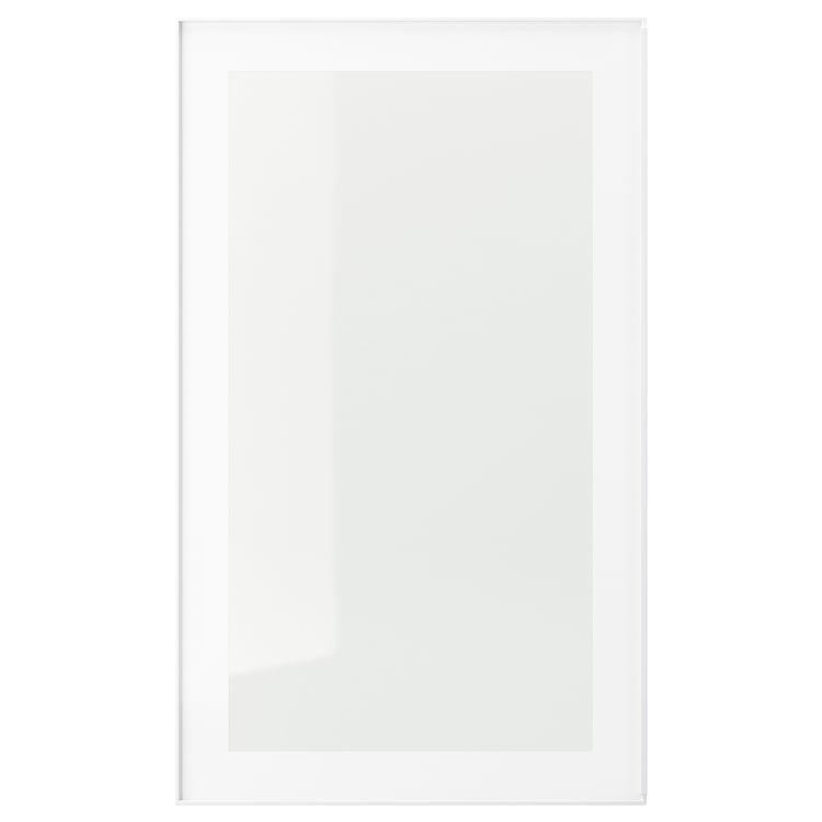 HEJSTA glass door, white/clear glass, 46x76 cm - IKEA