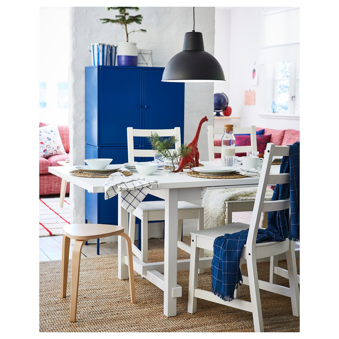 NORDVIKEN Extendable table, white, 152/223x95 cm - IKEA