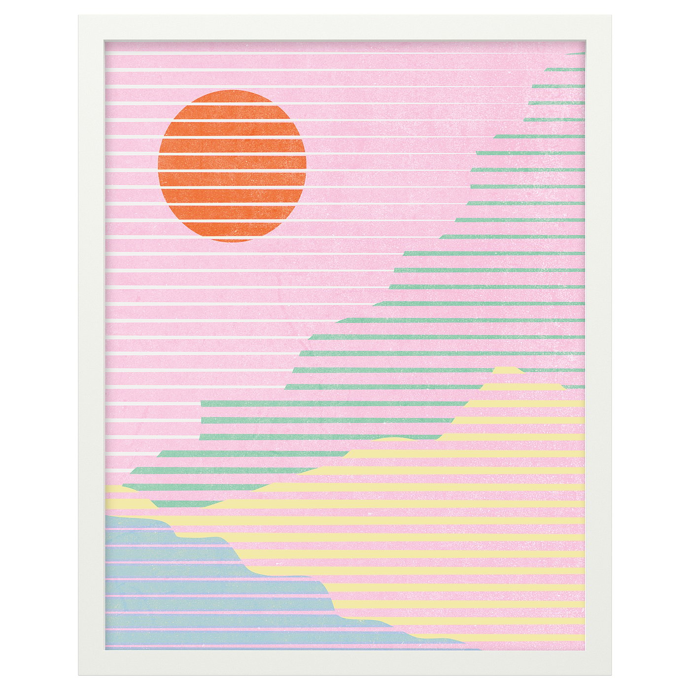RÖDALM frame with poster, striped sunset, 41x51 cm - IKEA