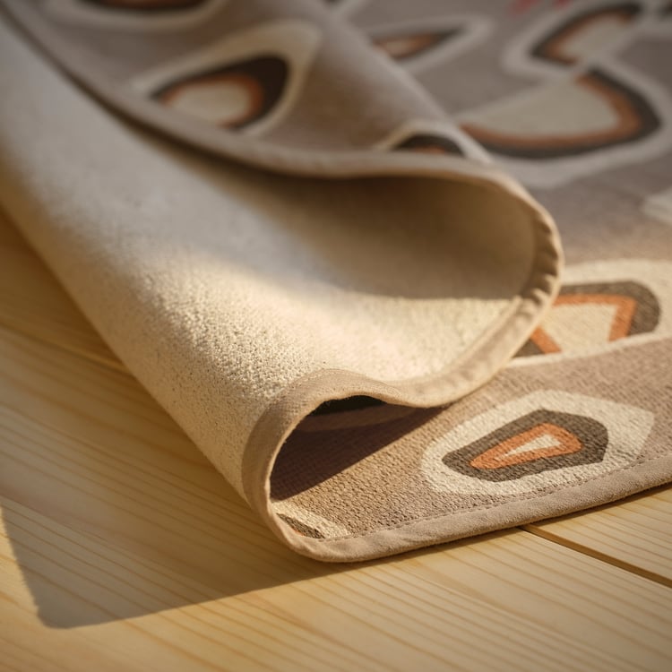 SANDLÖPARE rug, flatwoven, light brown/snake pattern, 100 cm - IKEA