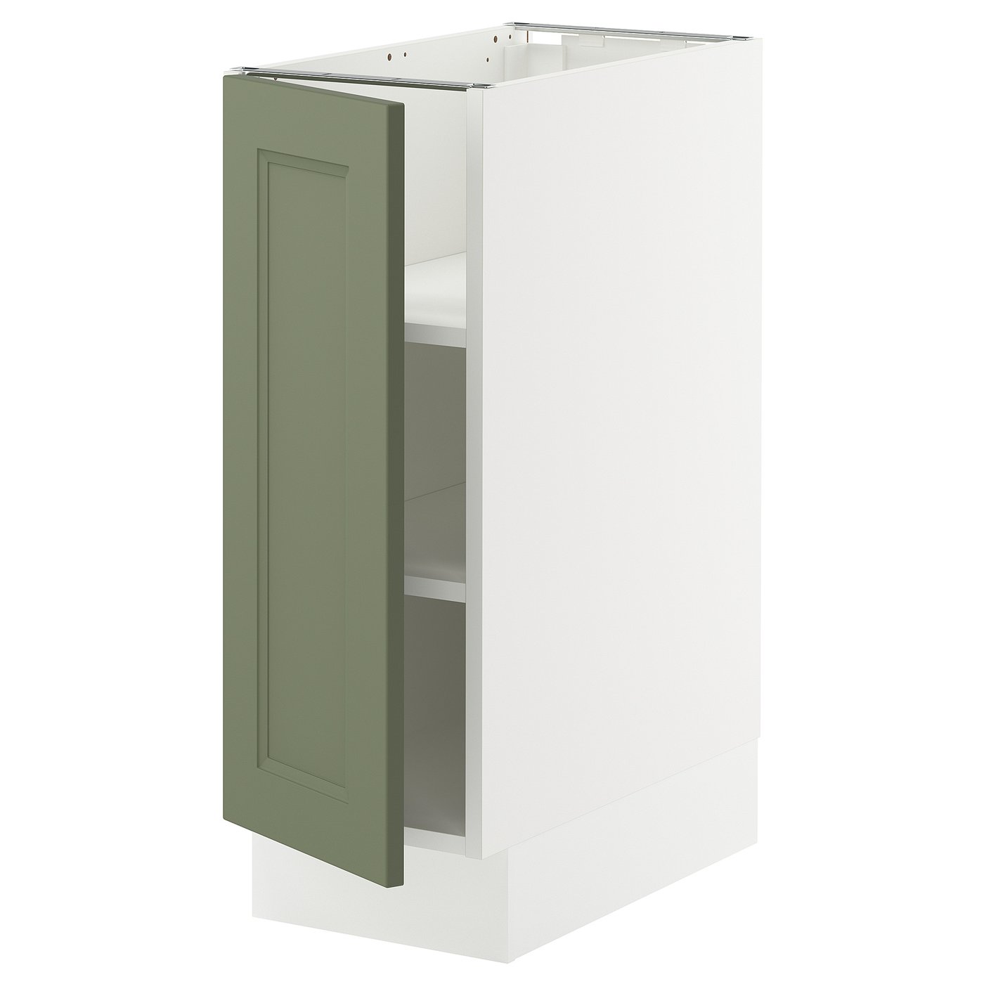 SEKTION base cabinet with shelves, white/Axstad grey-green, 31x61x76 cm ...